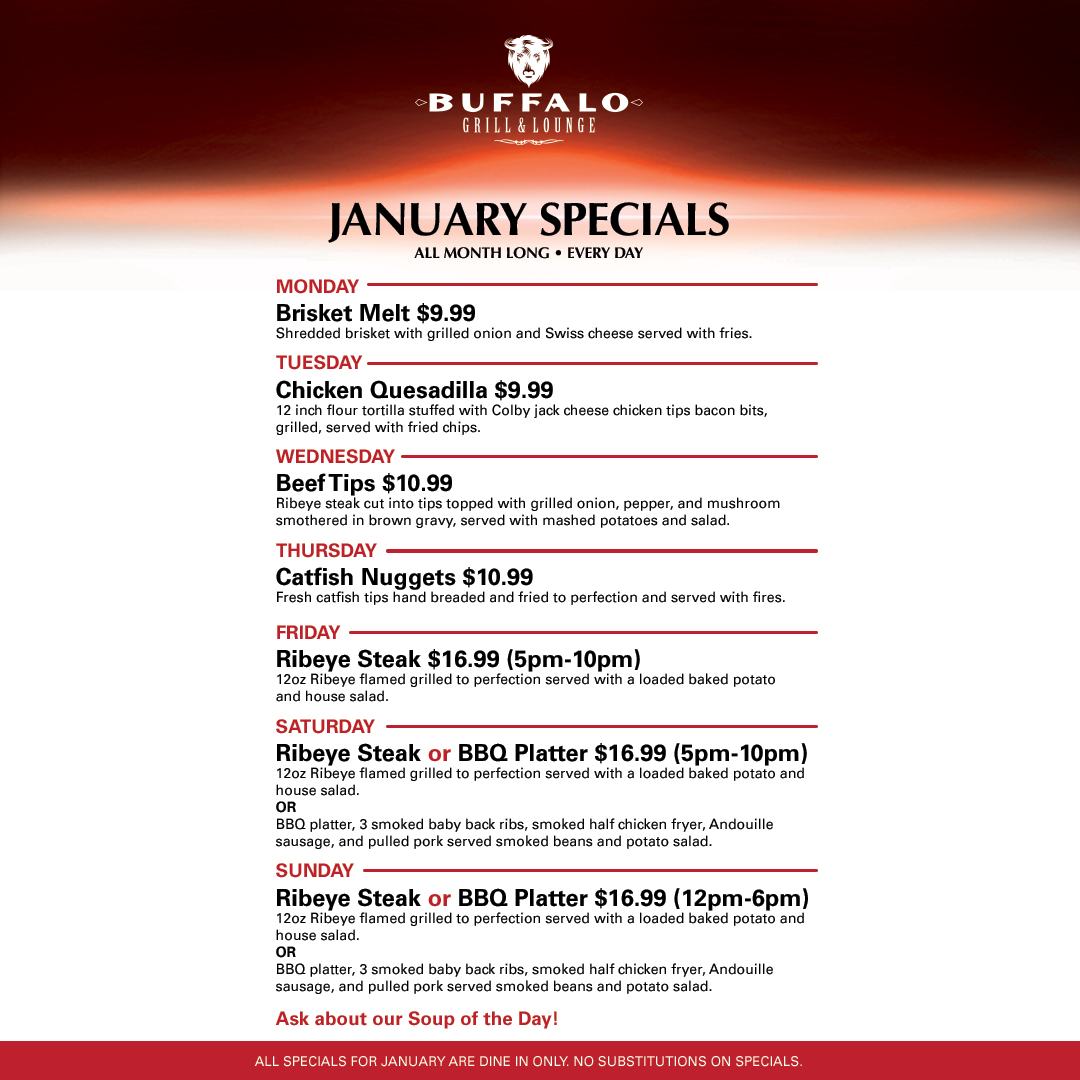 Buffalo Grill & Lounge - NLC – Tonkawa Casinos